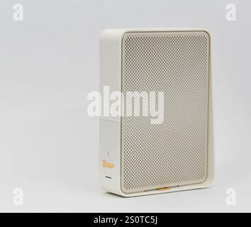 Netherlands. December 2024. Computer technology. A close up of a modem ...