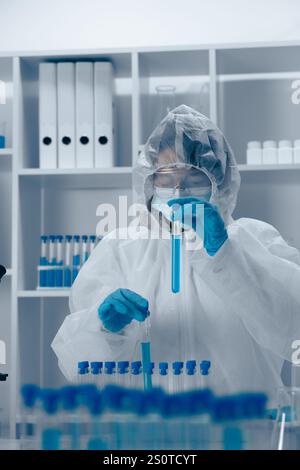 Conducting Laboratory Experiment in Controlled Environment Stock Photo ...