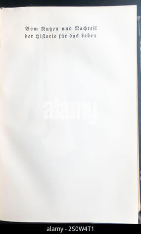 Vom Nutzen und Nachteil der Historie für das Leben - Friedrich ...