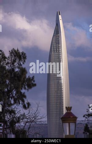 MOROCCO. RABAT. THE MOHAMMED VI TOWER, END 2024. 250 METERS (55 STAGES ...