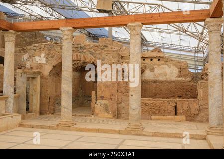 Ephesus, Turkey, Turkiye. Roman Terrace House Showing Wall Decoration ...