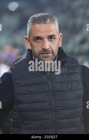Sporting's head coach Rui Borges, left, hugs Sporting's Geny Catamo ...
