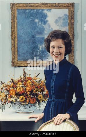 The official White House portrait of Rosalynn Carter, wife of President ...