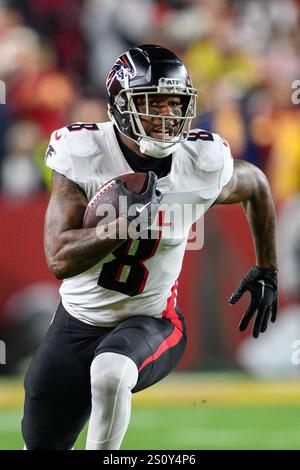 Atlanta Falcons tight end Kyle Pitts (8) walks off the field after an ...
