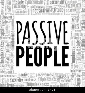 Passive People word cloud conceptual design isolated on white ...