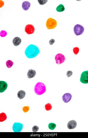 Polka Dot Spotty Circle Spots In Childlike Felt Tip Pen Rainbow ...