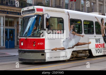 Cityscape with trams in the centre of Toronto, Ontario, Canada Stock ...