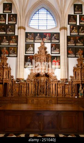 Interior of the Chapel of Saint Catherine with portraits of clergy ...