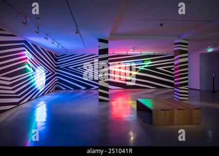 Brook Andrew's 'Loop', a neon light installation, Museum of ...