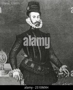 Hernan Cortes (1488-1547). Spanish conquistador of the Aztec empire ...