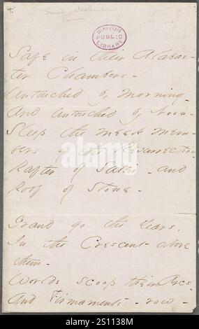 Emily Dickinson, Amherst, Mass., autograph manuscript poem: Success is ...
