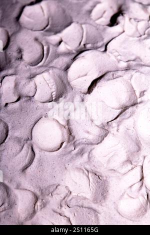 Crater Holes and Dips in Pottery Clay In a Thick White Texture Dots ...