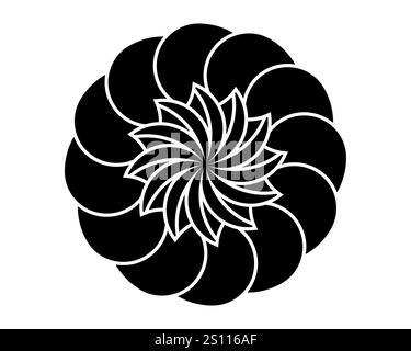 Mandala pattern. Round abstract shape for coloring. Decorative element ...