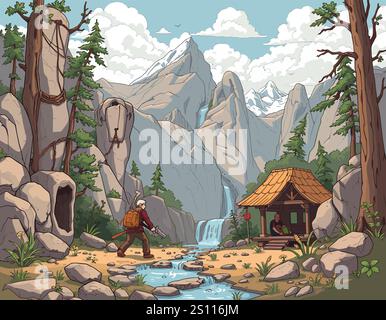 Elements of adventure in graphics style Stock Vector Image & Art - Alamy