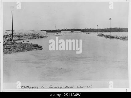 Entrance to Sumay Boat Channel, Guam (circa 1906) (cropped Stock Photo ...