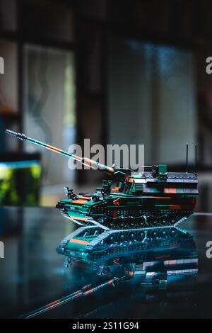 A modern Panzerhaubitze 2000 camouflage armored self-propelled howitzer Stock Photo - Alamy