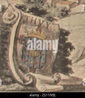 Escudo da Galiza no debuxo de Caminha de Pier Maria Baldi (1669 Stock ...