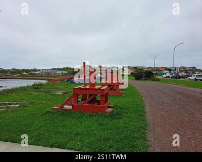 Wooden capstans in St. Pierre, France Stock Photo - Alamy