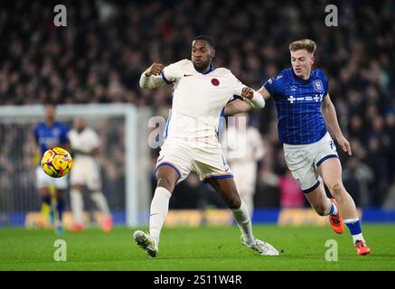 Chelsea's Liam Delap during the Premier League match at Stamford Bridge ...