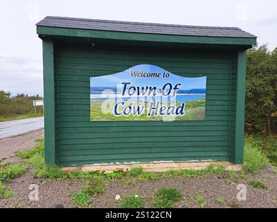 Welcome to the town of Cow Head sign in Newfoundland & Labrador, Canada ...