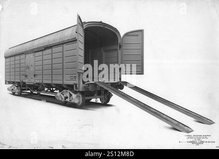 FCCA Bogie motor car and general cargo van Stock Photo - Alamy