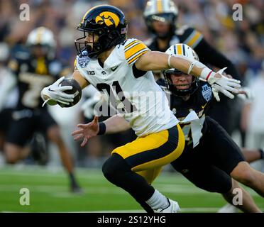 Iowa wide receiver Kaden Wetjen gets set for a play during the second ...