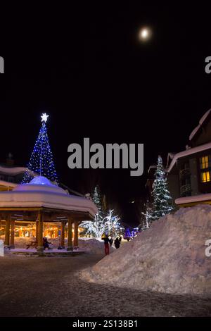 Snow and Cloud covered Canadian Nature Landscape Background Stock Photo ...