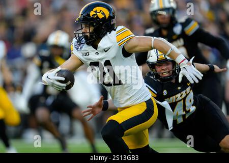 Iowa wide receiver Kaden Wetjen gets set for a play during the second ...
