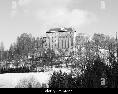 Pecka Castle in sunny winter day, Czech Republic Stock Photo - Alamy