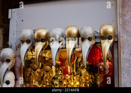 Detail of ancient plague doctor mask Stock Photo - Alamy