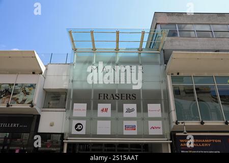 Sign for the Mander Centre, Wolverhampton City Centre Stock Photo - Alamy