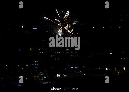 Vigo, Galicia, SPAIN. 1st Jan, 2025. The new year begins in the Spanish ...