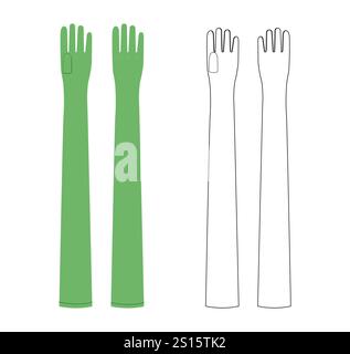 Opera Gloves Elbow length boot type Fashion hand accessory clothing ...