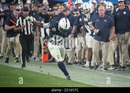 Penn State running back Kaytron Allen (13) celebrates during an NCAA ...