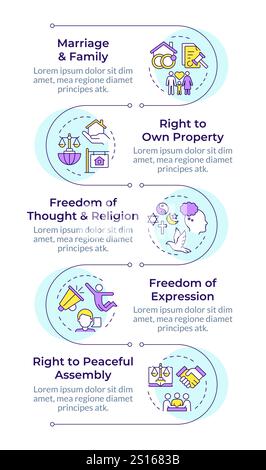 Socioeconomical human rights infographic vertical sequence Stock Vector ...