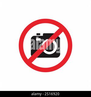no camera allowed symbol with red forbidden sign Stock Vector Image ...