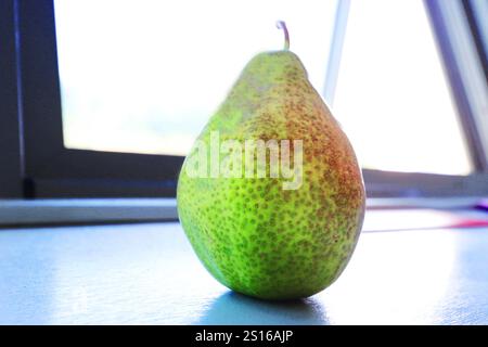 Defocus close-up one ripe red strawberry on modern hologram background ...