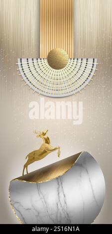 Beautiful abstract illustrations Golden Hand Holding musical Tuning ...