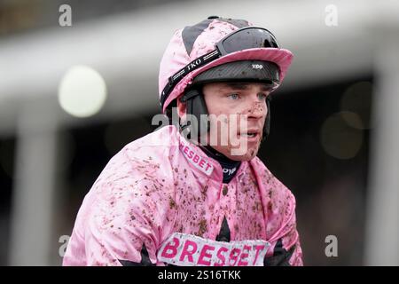 Jockey Jonathan Burke during New Year's Day Racing at Cheltenham ...
