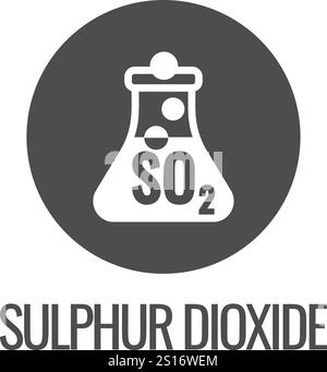 Sulphur Dioxide Beaker Chemistry Icon Concept Stock Vector Image & Art ...
