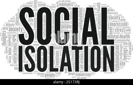 Social Isolation word cloud conceptual design isolated on white ...