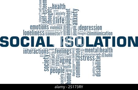 Social Isolation word cloud conceptual design isolated on white ...