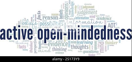 Active Open-Mind Thinking: Open-Mindedness word cloud conceptual design ...