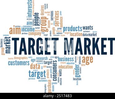 Target Audience word cloud conceptual design isolated on white ...