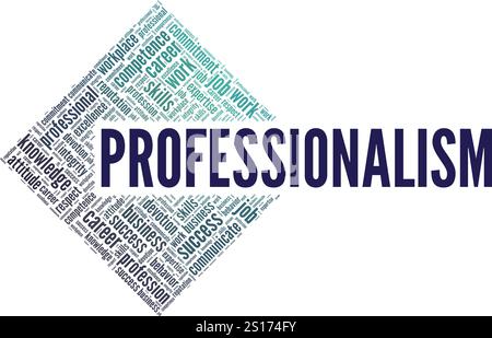 Professionalism word cloud conceptual design isolated on white ...