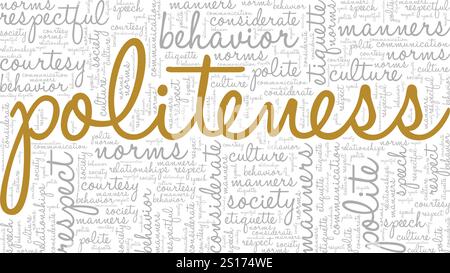 Politeness word cloud conceptual design isolated on white background ...