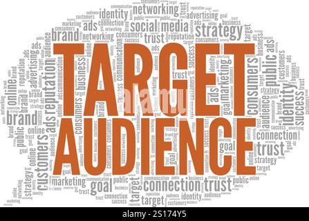 Target Audience word cloud conceptual design isolated on white ...
