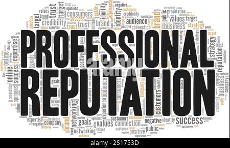 Professional Reputation word cloud conceptual design isolated on white ...