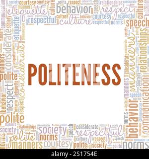 Politeness word cloud conceptual design isolated on white background ...