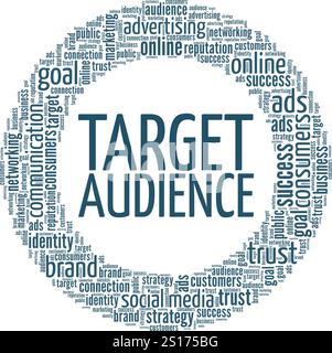 Target Audience word cloud conceptual design isolated on white ...